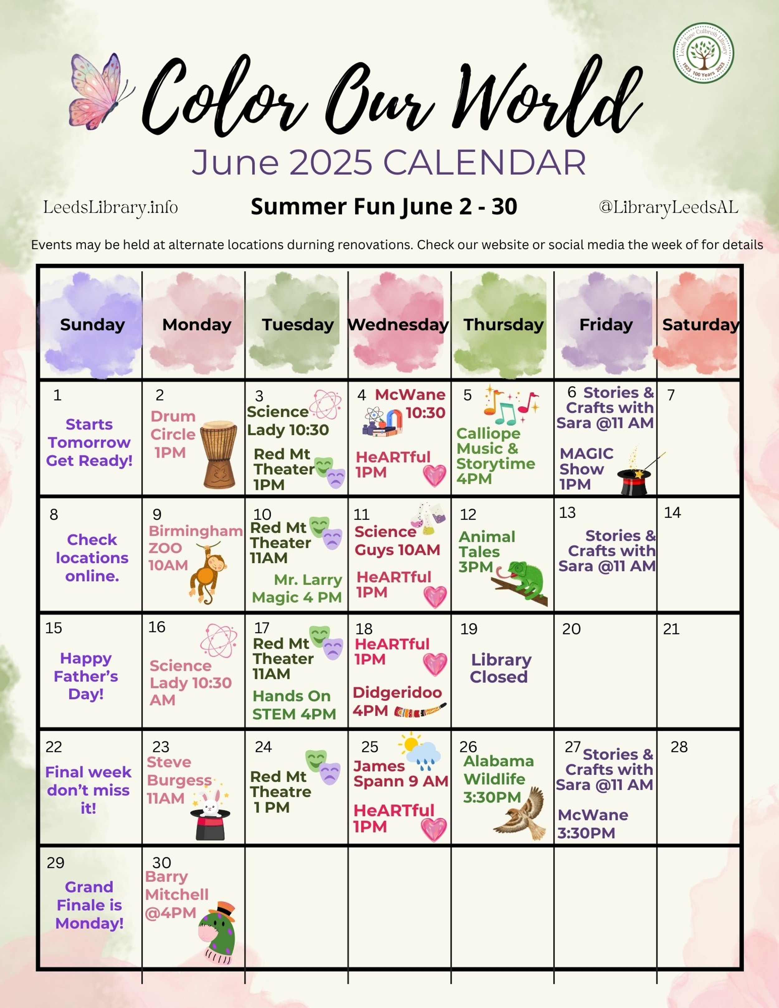 Leeds Library Calendar | Events & Programs