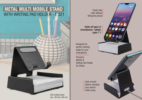 E321 – Metal Mobile Stand With Writing Pad Holder | 200 Writing Sheets ...