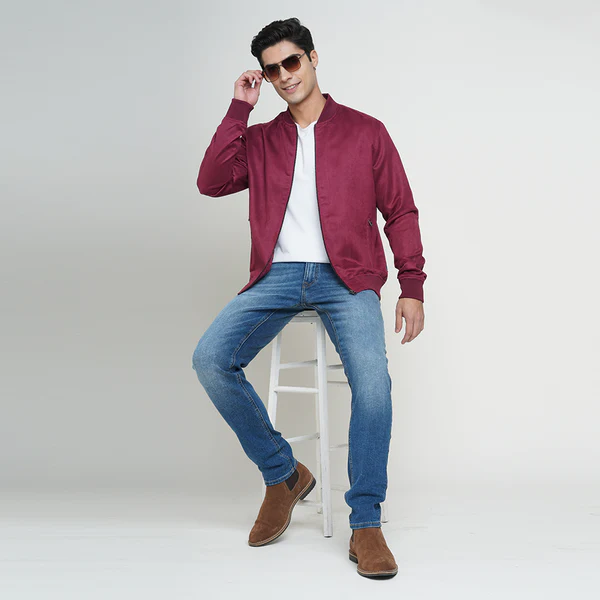 Jack&Jones Faux Suede Jacket - Wine | Corporate Gifts