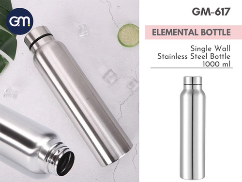 ELEMENTAL BOTTLE - Single Wall Stainless Steel Water Bottle (1000 ml ...