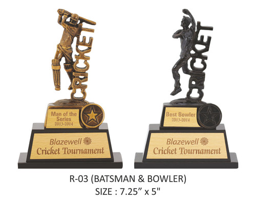 Man Of The Series, Best Batsman, Best Bowler Cricket Sports Trophy R-03 ...