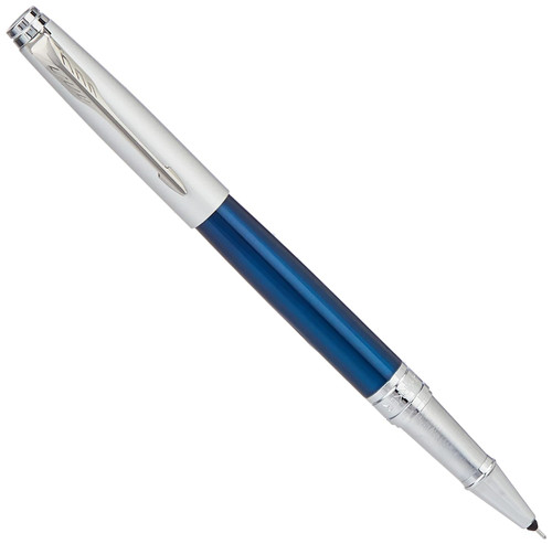 Parker Aster Silver Blue Chrome Trim Roller Ball Pen | Corporate Gifts