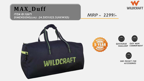 Wildcraft Max Duff Duffle Bag | Corporate Gifts