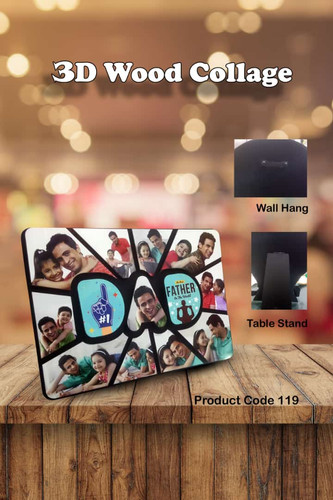 Personalized 3D Wood Collage Photo Frame CI- 101 | Delhi Trophy Awards