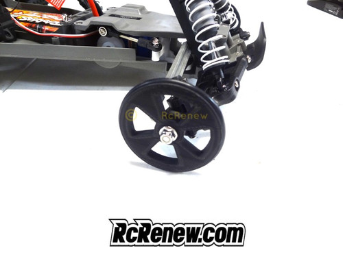 Traxxas Bandit Rustler front Drag racing skinny tires wheels | RCRENEW