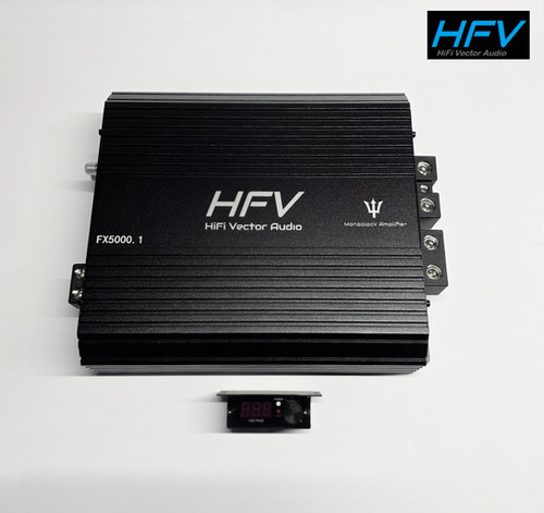 HFV Audio FX 5000.1 compact car audio subwoofer amplifier 5K, 5000 watts