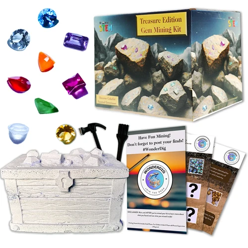 LIMITED EDITION Standard Gem Dig Kit - Dig Up 9 Fine Gems and Crystals ...