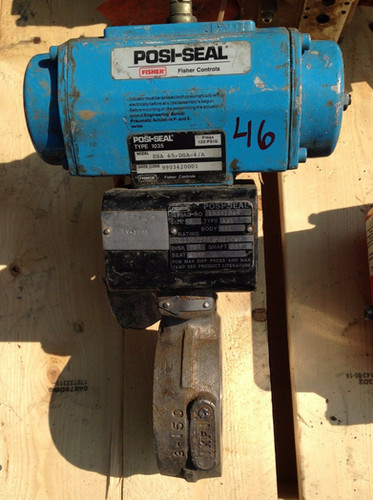 FISHER POSI-SEAL TYPE A41 3 INCH CLASS 150-275 SS ESA ACTUATED VALVE ...