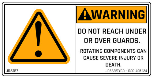 Do Not Reach Under or Over Guards Sticker | CCS