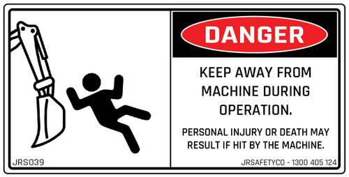 Keep Away From Moving Machine Sticker | CCS