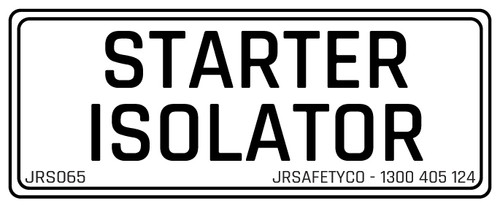 Starter Isolator Sticker | CCS
