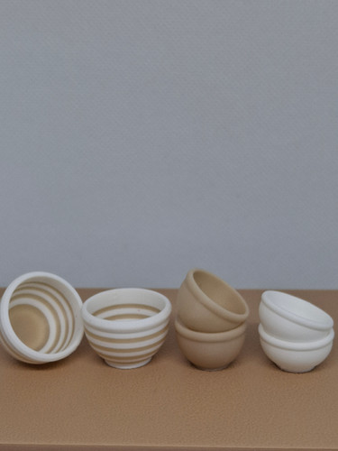 6 Pudding basins | Mollysue Miniatures
