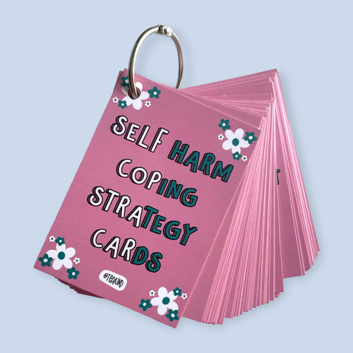 Self Harm Coping Strategy Cards pink | TeaKind