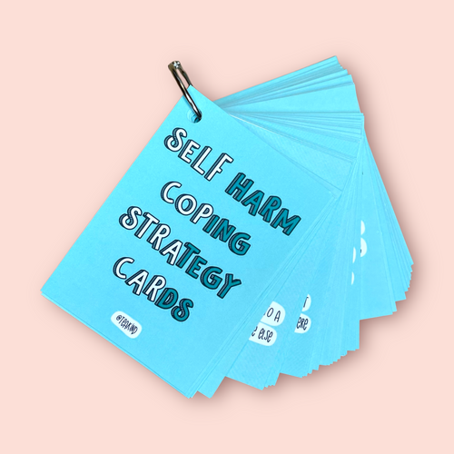 Self Harm Coping Strategy Cards Blue | TeaKind