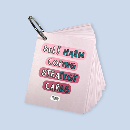 Self Harm Coping Strategy Cards pink | TeaKind
