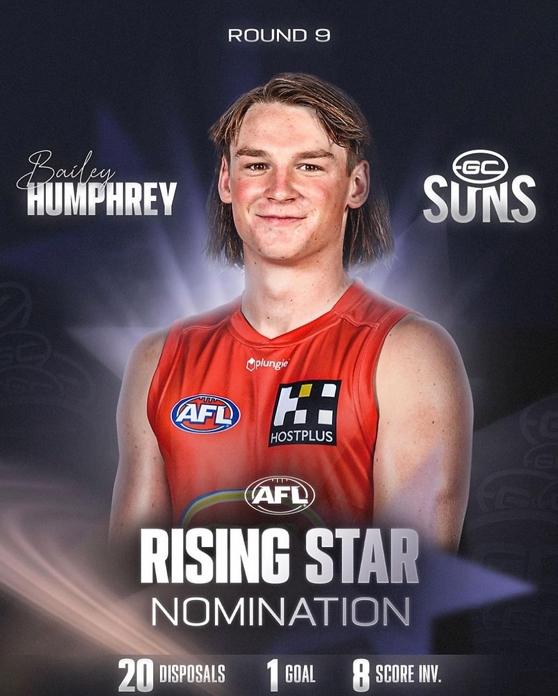 Bailey Humphrey Round 9 Rising Star Nomination