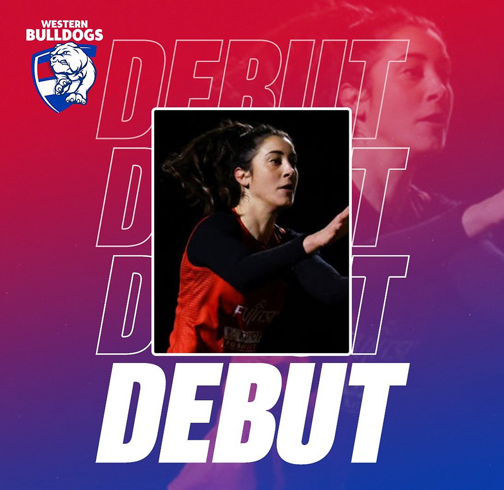 Jorja Borg debuts for the Dogs