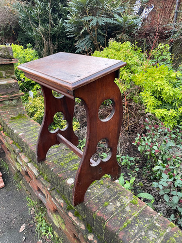 Small Antique Mahogany Bible Prayer Stand / Church Lectern Kneeler ...