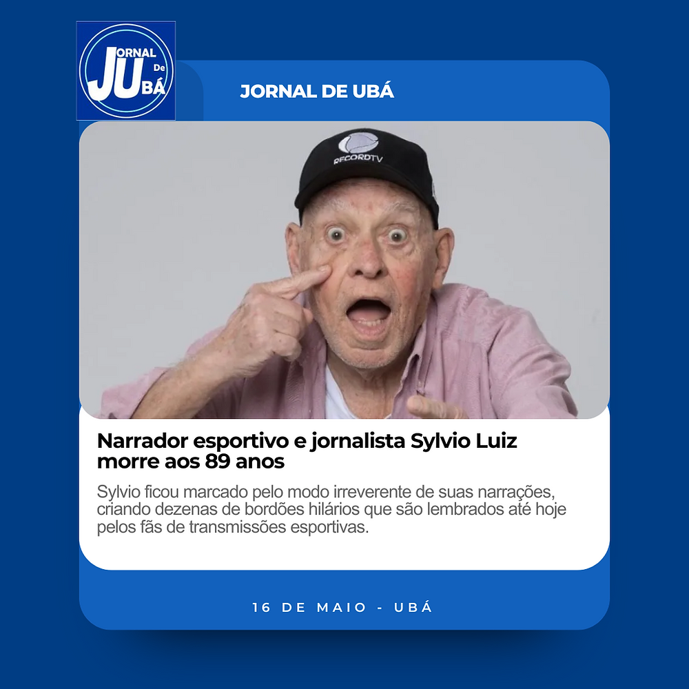 Narrador esportivo e jornalista Sylvio Luiz morre aos 89 anos