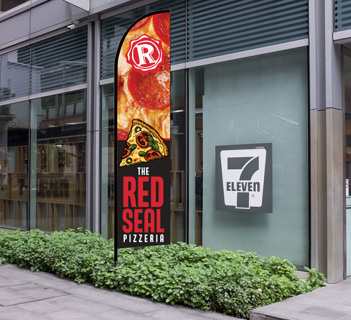 14ft. Feather Flag, Red Seal Pizza | PFG Dealer Program