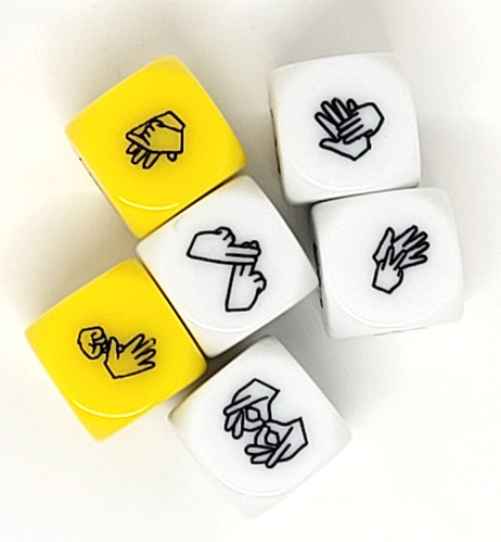 Auslan Alphabet Dice Set | Rainbow Hands