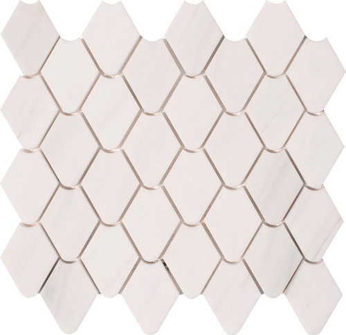 Rain Drop Dolomit Honed Marble Waterjet Mosaic Tile | UBAID STONE LLC