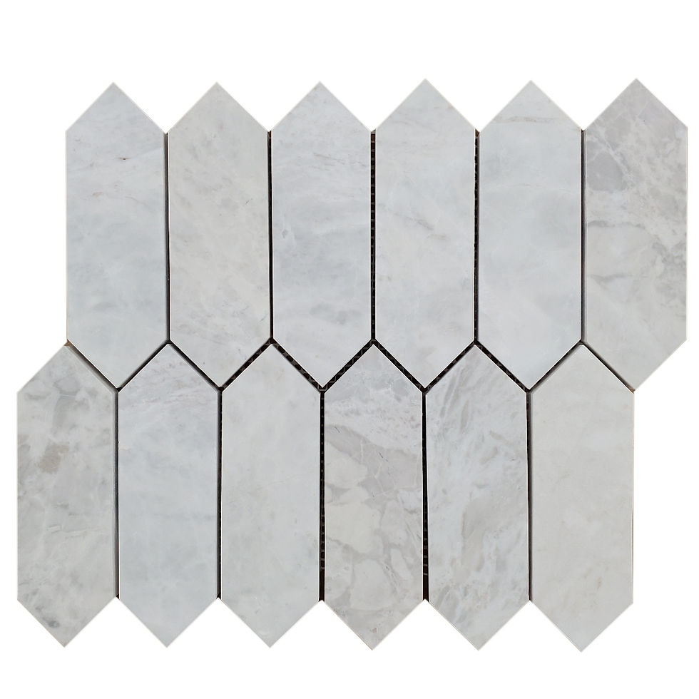 Picket Carrara Honed Marble Mosaic Tile | CVH STONE