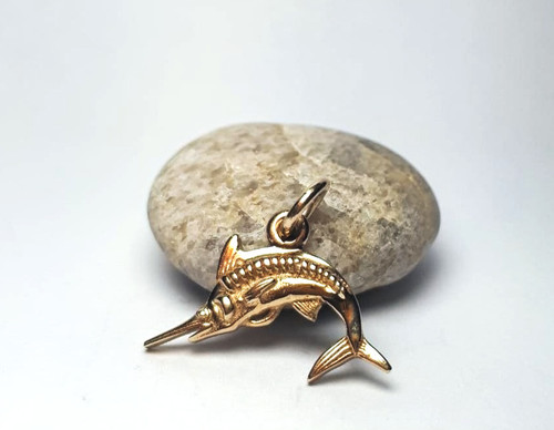 9ct Gold Small Marlin Pendant. | Tania Bornman