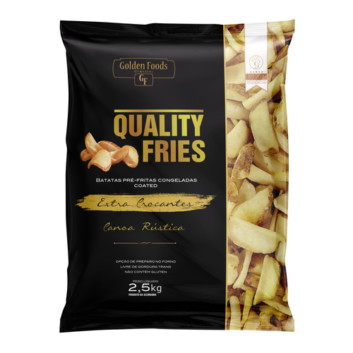 Batata Quality Fries Canoa Rústica Coated Golden Foods. | Friamp Food ...