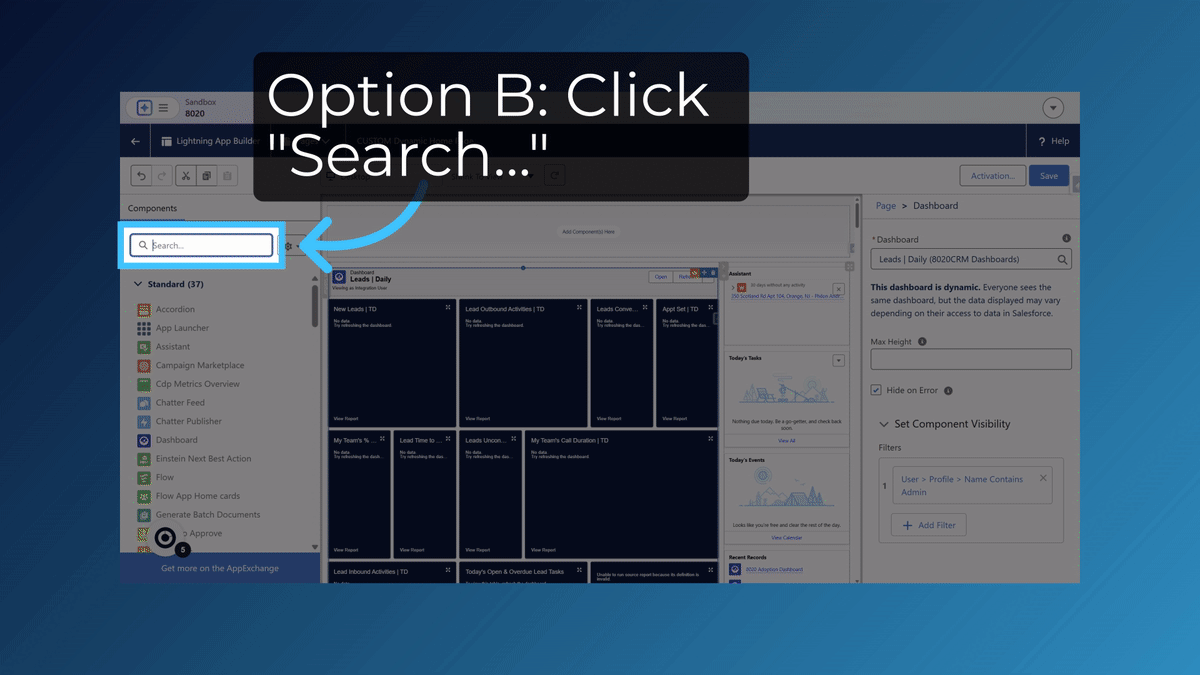 Editing Dashboards on the Salesforce Home Page
