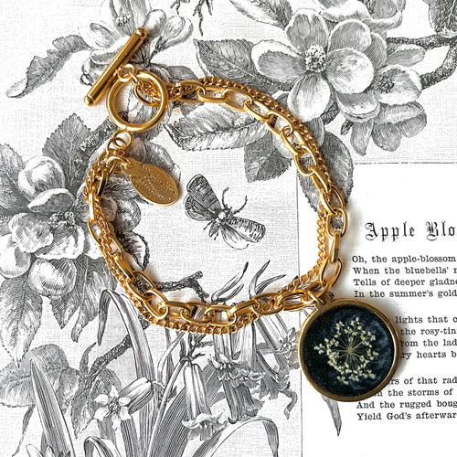 Bracelet double Fleur de carotte sauvage-Queen Anne's lace Double ...