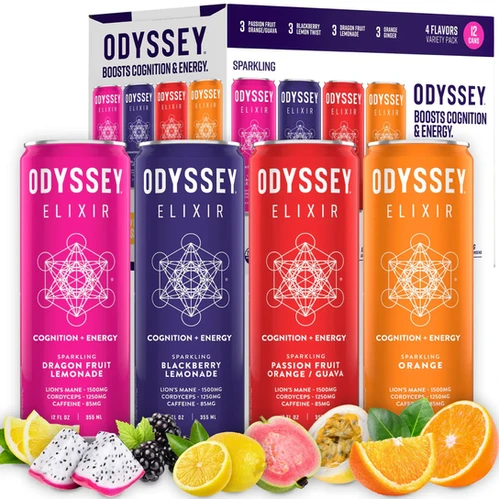 Odyssey Elixir & Sparkling Energy Drink - 85mg Caffeine | Entheogenic ...