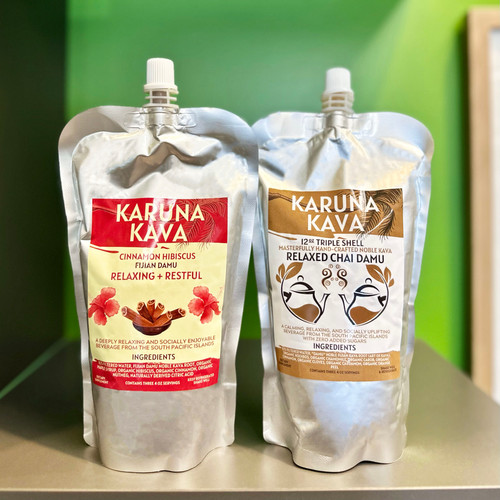 Karuna Kava Pouches – Cinnamon Hibiscus & Watermelon Honeybush (12-oz ...