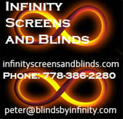 Infinity screens and blinds,window blinds, screens, Vancouver Canada