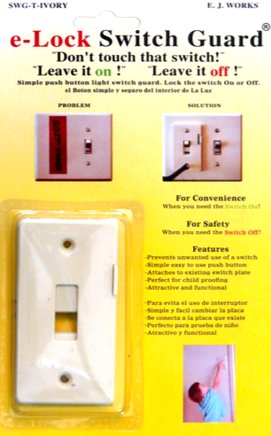 Toggle e-Lock Switch Guard Ivory