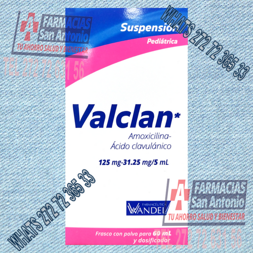 Valclan Amoxicilina Acidoclavulanico 125/31.25mg/5ml | Farmacia San Antonio