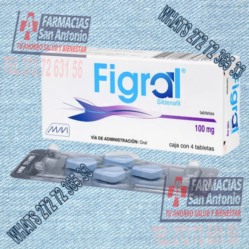 Sildenafil 100mg 4 tabletas Figral | Farmacia San Antonio