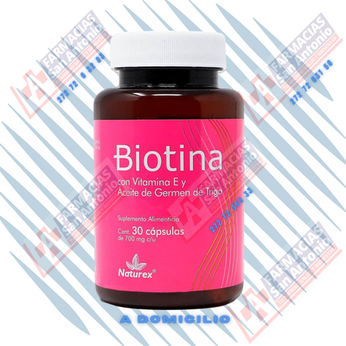 Biotina 30 capsulas | Farmacia San Antonio