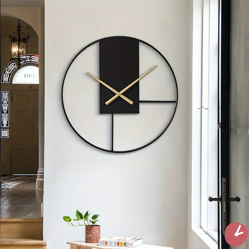 שעון קיר קליק מטאל גולד בקוטר 50 ס"מ | Click Clack Clocks'