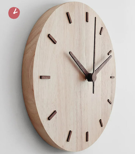 שעון קיר קליק וולנאט מעץ אגוז | Click Clack Clocks'