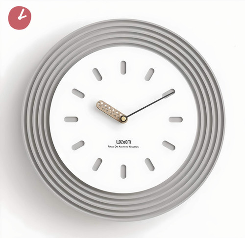 שעון קיר קליק מנדלה עגול עם חריטות | Click Clack Clocks'