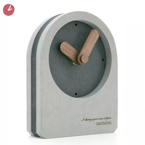 שעון דמוי בטון אורלוגיו מעץ במבו איכותי | Click Clack Clocks'