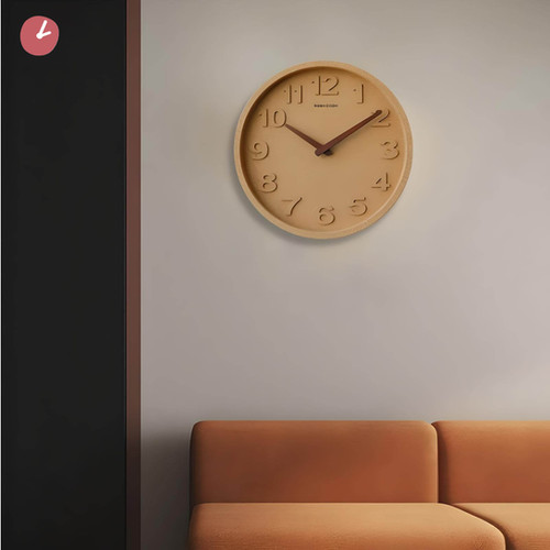 שעון קיר קליק נטורה עשוי משעם טבעי | Click Clack Clocks'