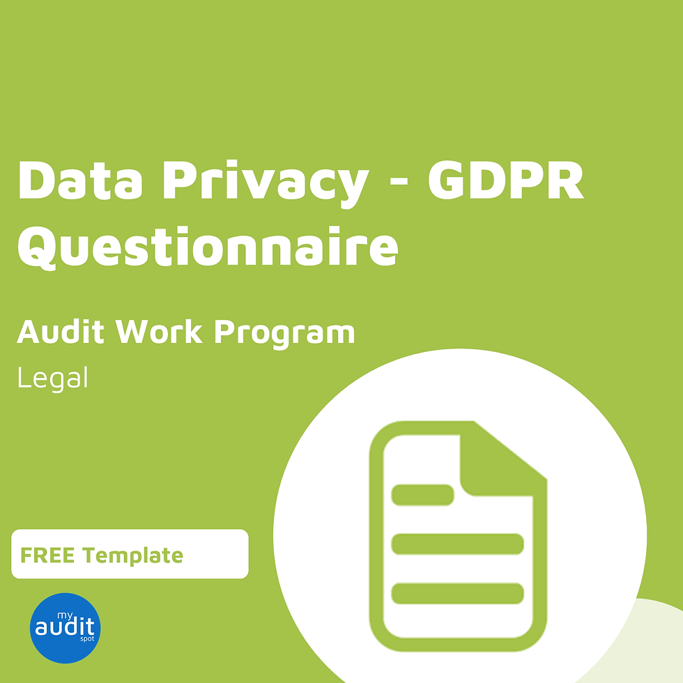 LG01.1 - Data Privacy - GDPR Questionnaire | My Audit Spot