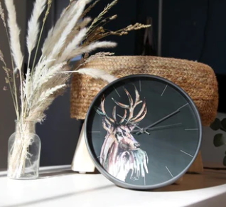 Stag Wall Clock - 30cm | Blackwood Common