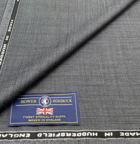 Grey Pick & Pick Super 100s Wool PANAMA By Bower Roebuck | Kabbani Textiles