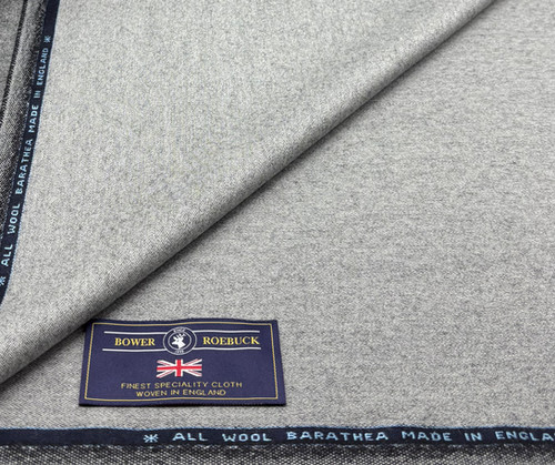 Light Grey All Wool Barathea Fabric By Bower Roebuck | Kabbani Textiles