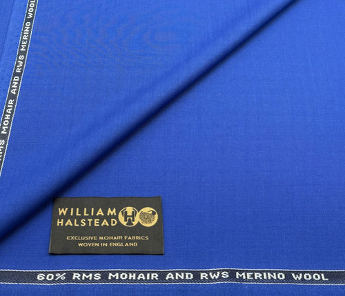 Royal Blue RWS Wool & RMS Mohair Fabric CARNIVAL By William Halstead ...