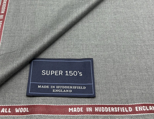 Plain Grey Super 150s Wool Made in England | Kabbani Textiles
