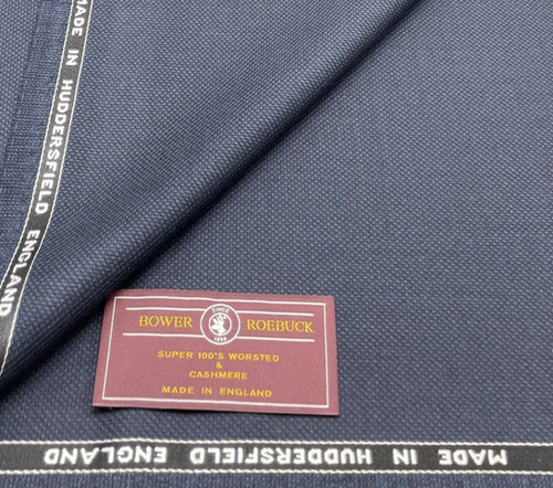 Navy Birdseye Super 100s & Cashmere By Bower Roebuck | Kabbani Textiles
